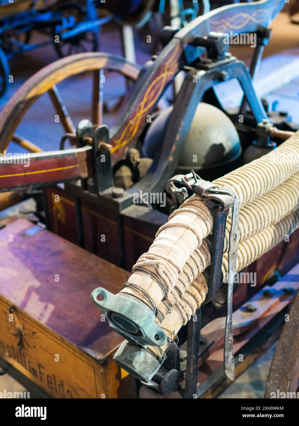 Old water hose at fire equipment Stock Photo - Alamy