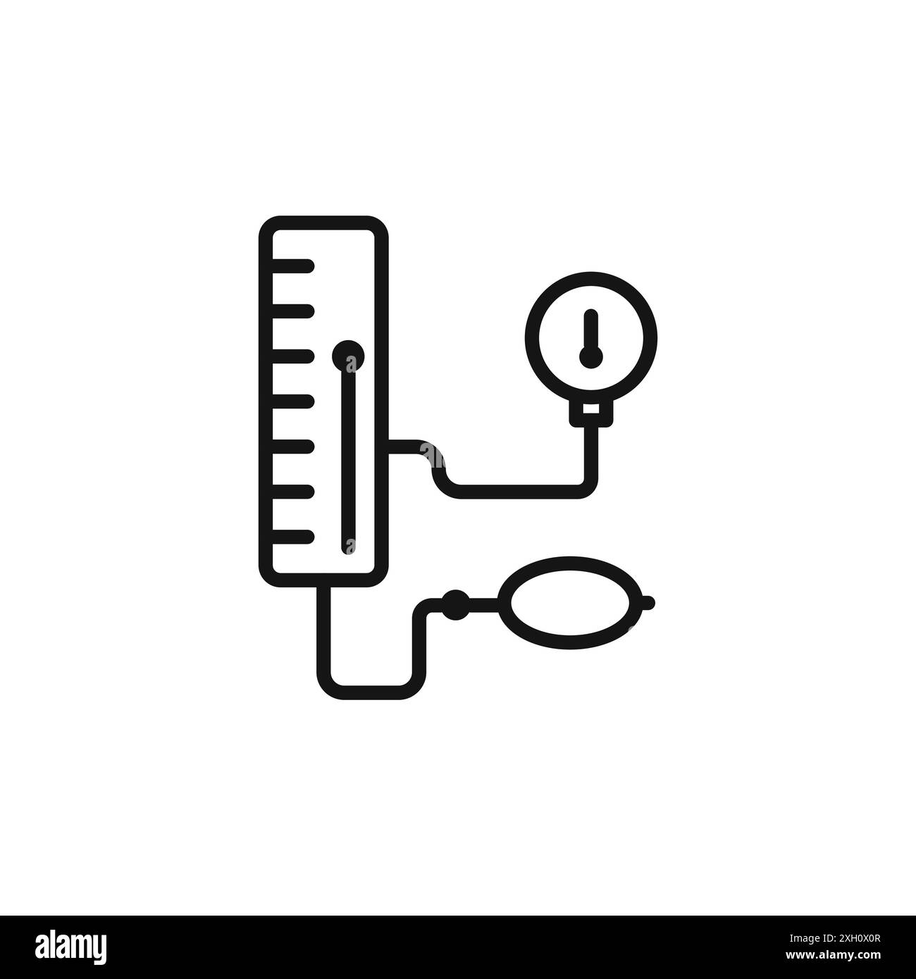 Bp checking machine icon logo sign vector outline in black and white ...