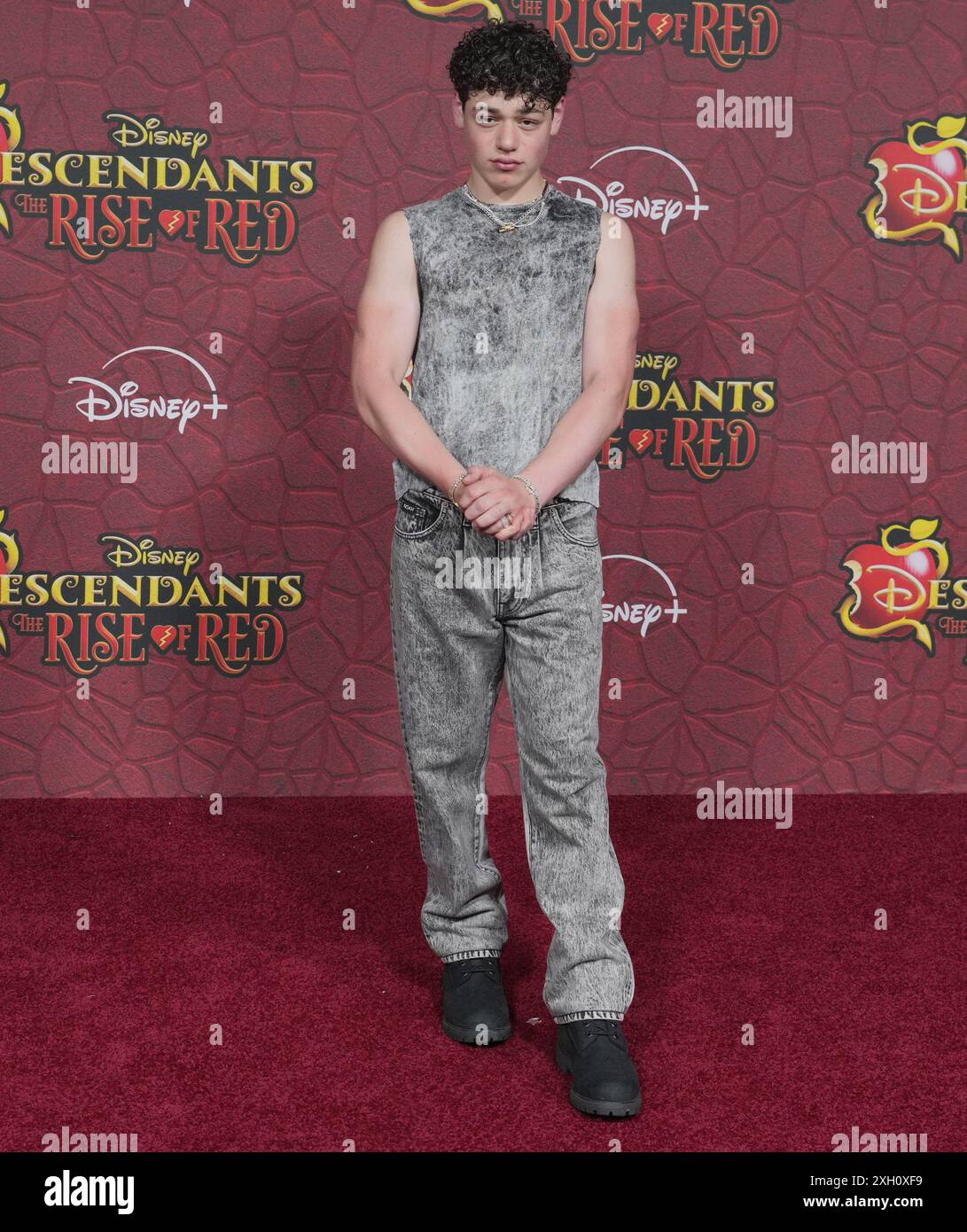 Julian Lerner arrives at the Disney's DESCENDANTS: THE RISE OF RED ...