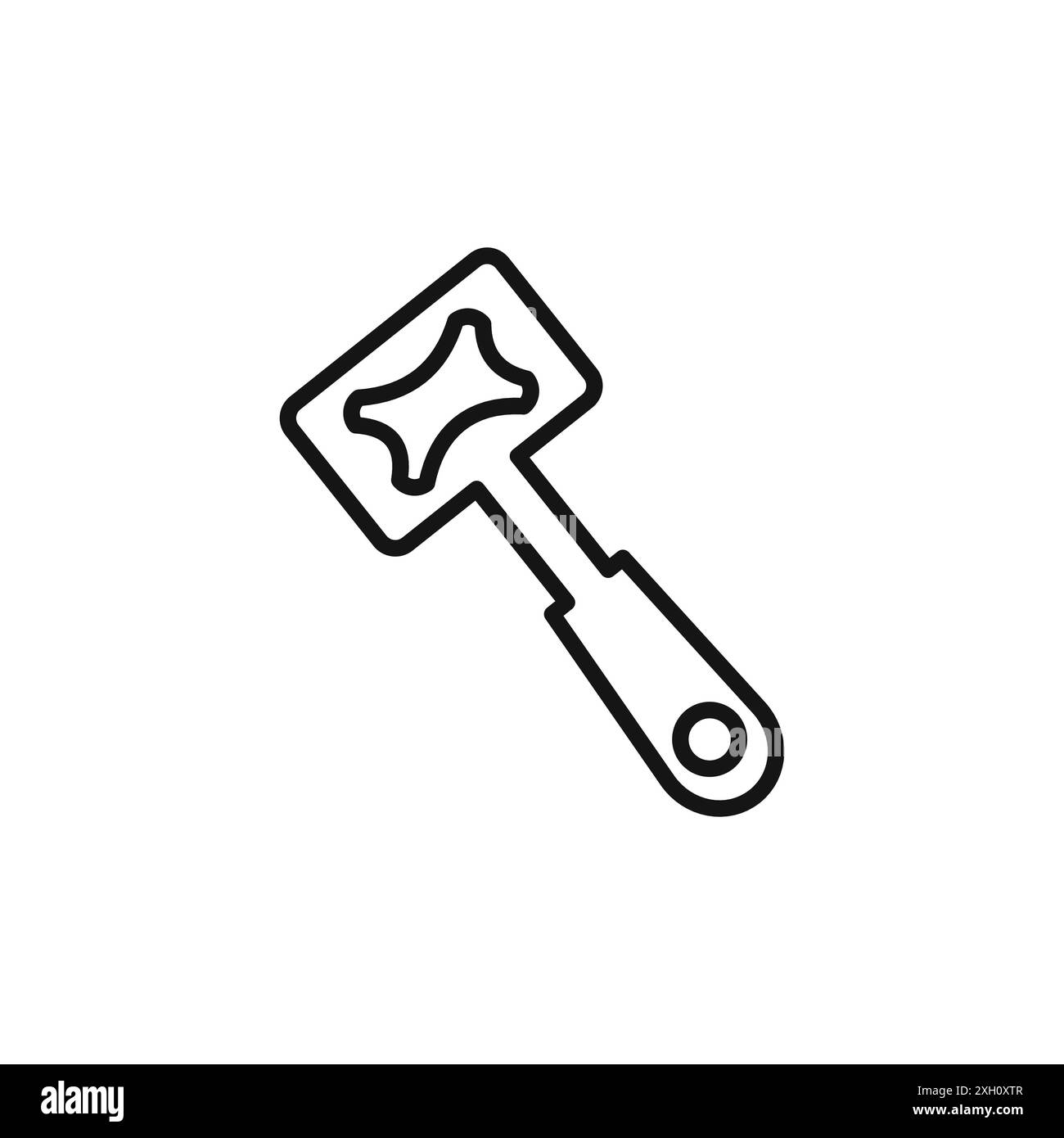 Bottle opener icon logo sign vector outline in black and white color Stock Vector Image & Art ...