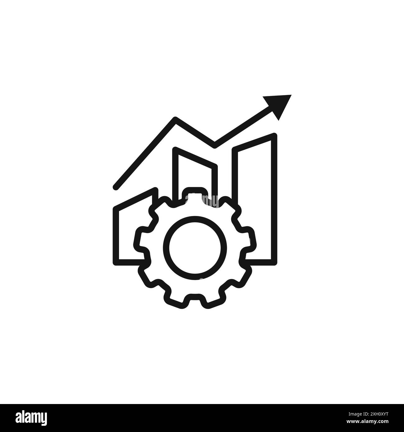 business excellence icon logo sign vector outline in black and white ...