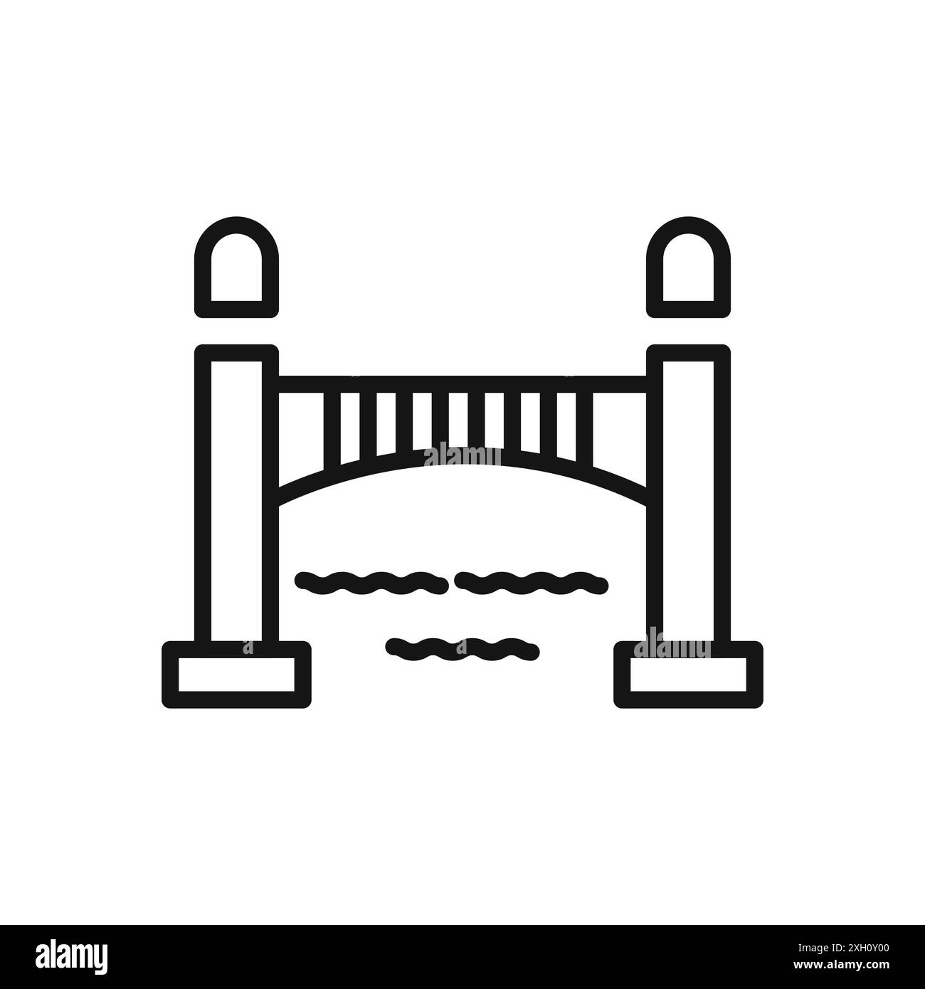 bridge icon logo sign vector outline in black and white color Stock ... bridge icon logo sign vector outline in black and white color Stock ...