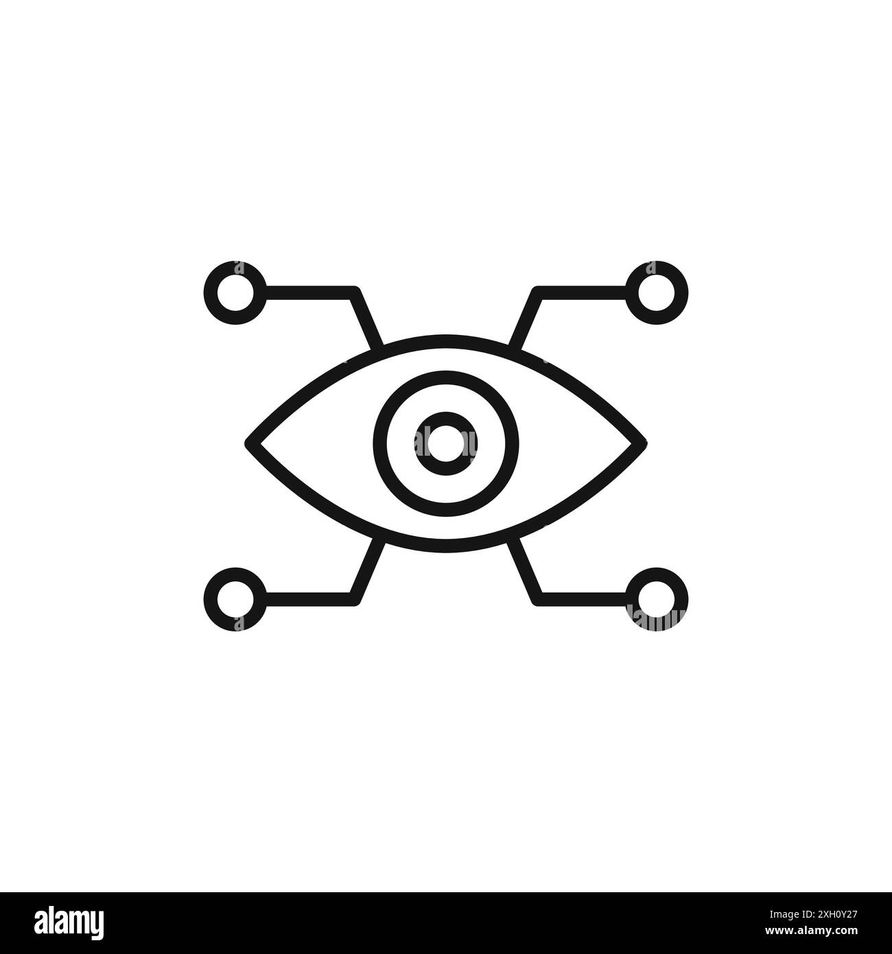 Bionic eye icon logo sign vector outline in black and white color Stock ... Bionic eye icon logo sign vector outline in black and white color Stock ...