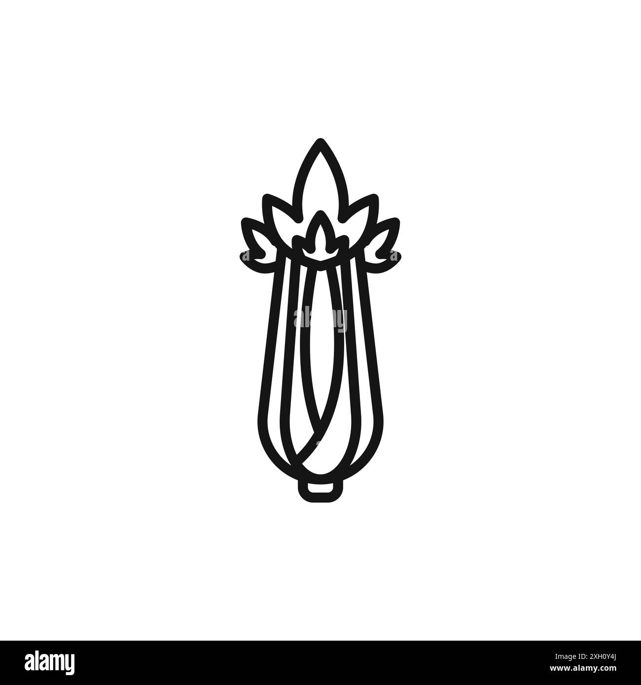 Celery icon logo sign vector outline in black and white color Stock ...