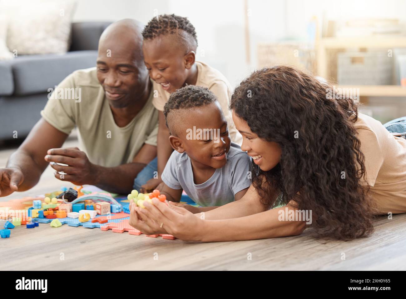 Black father and son building house together hi-res stock photography ...