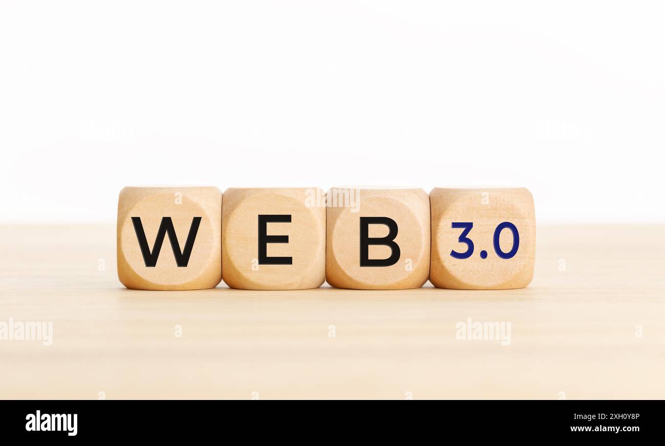 Web 3.0 concept. Wooden blocks with text. Copy space Stock Photo - Alamy