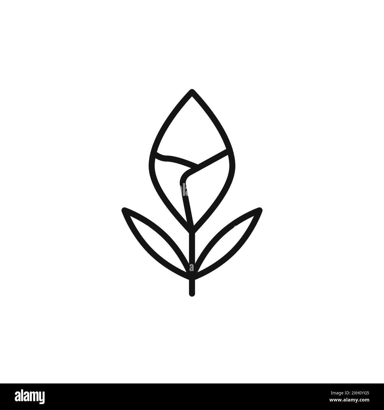 calla icon logo sign vector outline in black and white color Stock ...