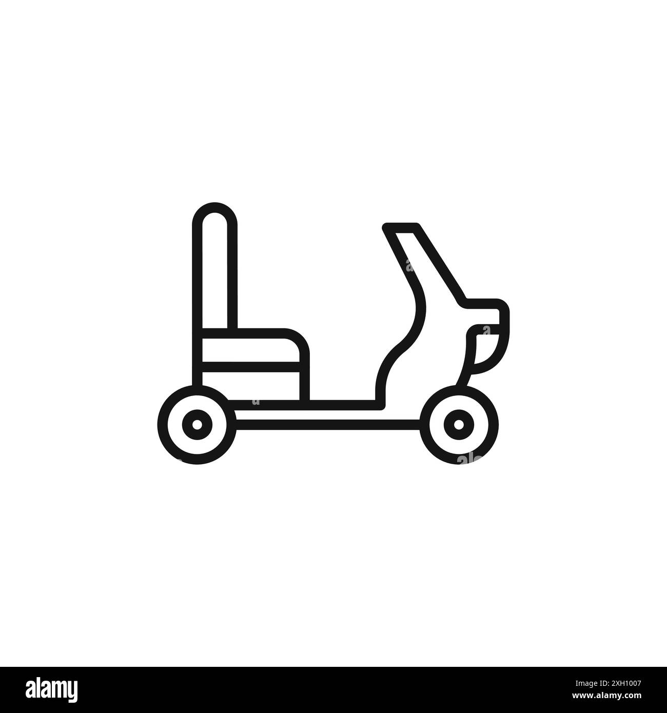 Electric wheelchair scooter icon logo sign vector outline in black and ...