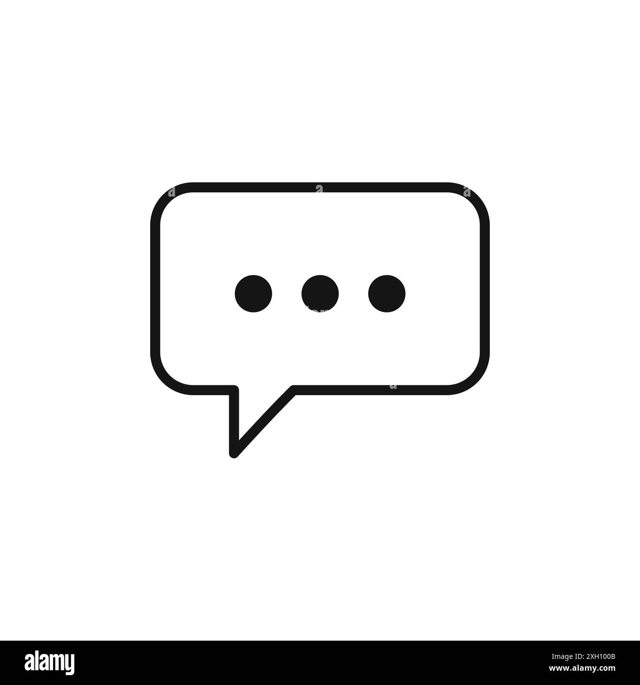 Comment icon logo sign vector outline in black and white color Stock ...