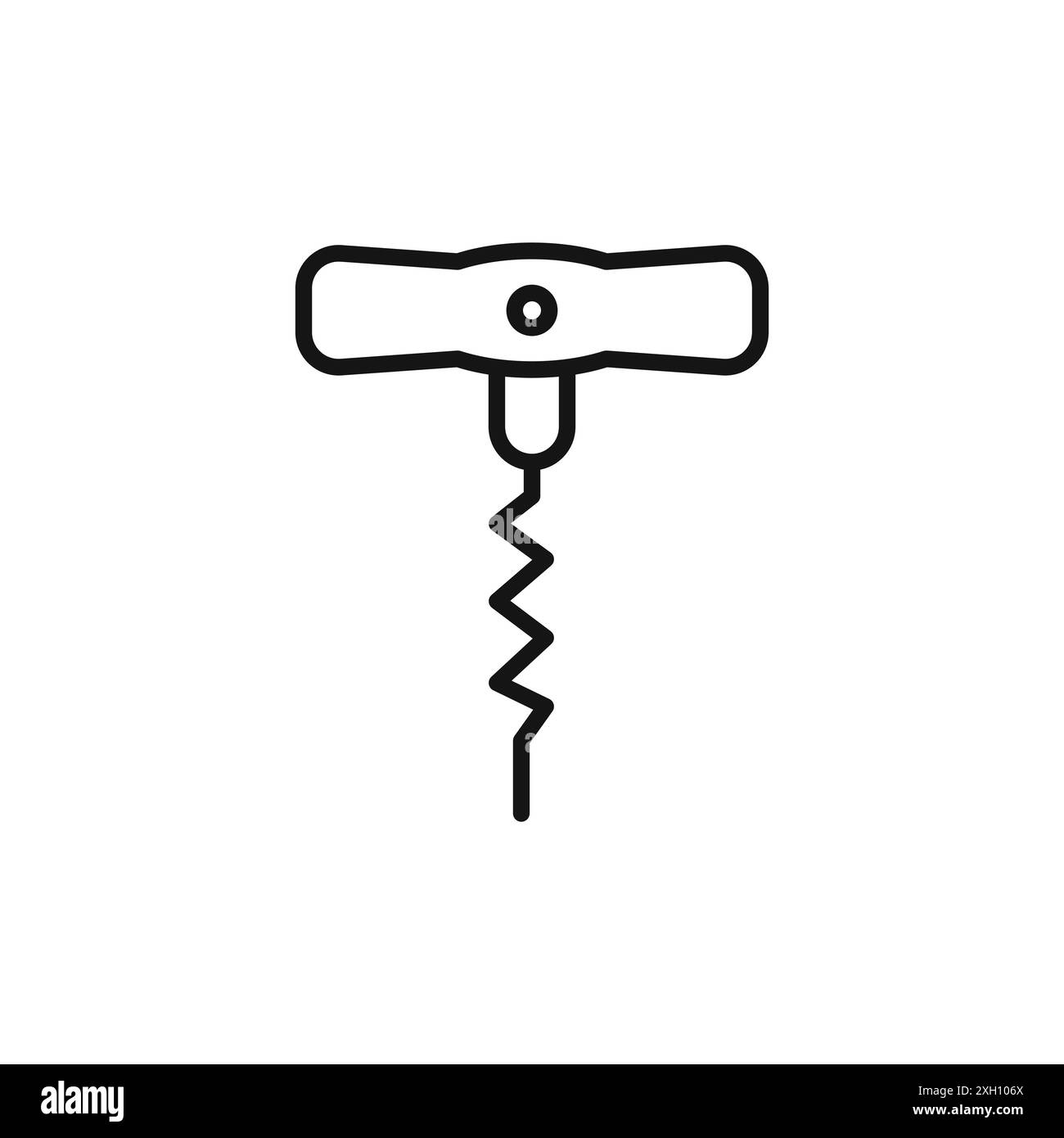 corkscrew icon logo sign vector outline in black and white color Stock ...