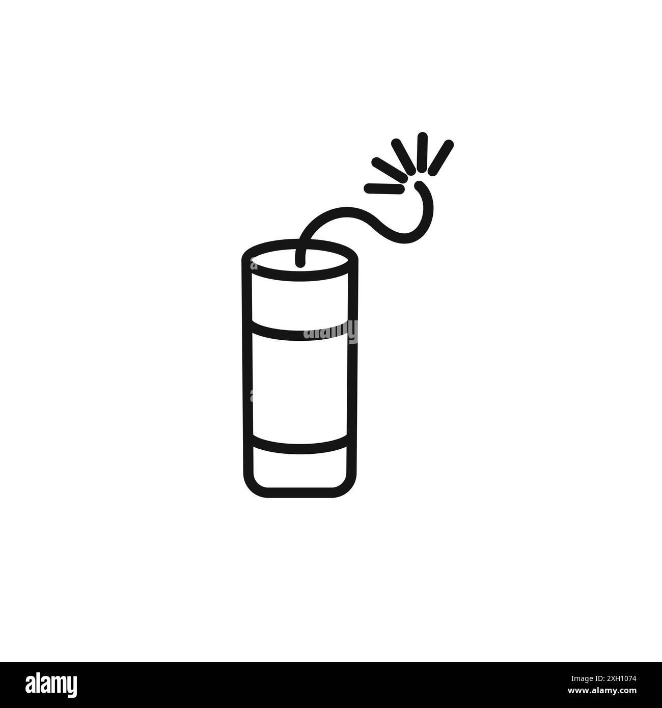 dynamite icon logo sign vector outline in black and white color Stock ...