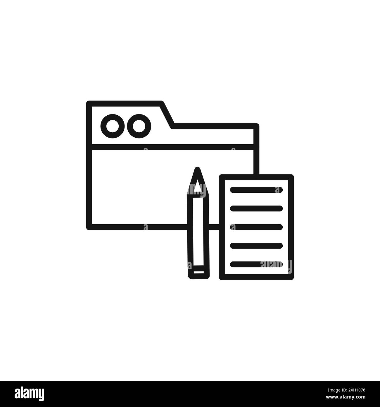 Copywriting icon logo sign vector outline in black and white color ...