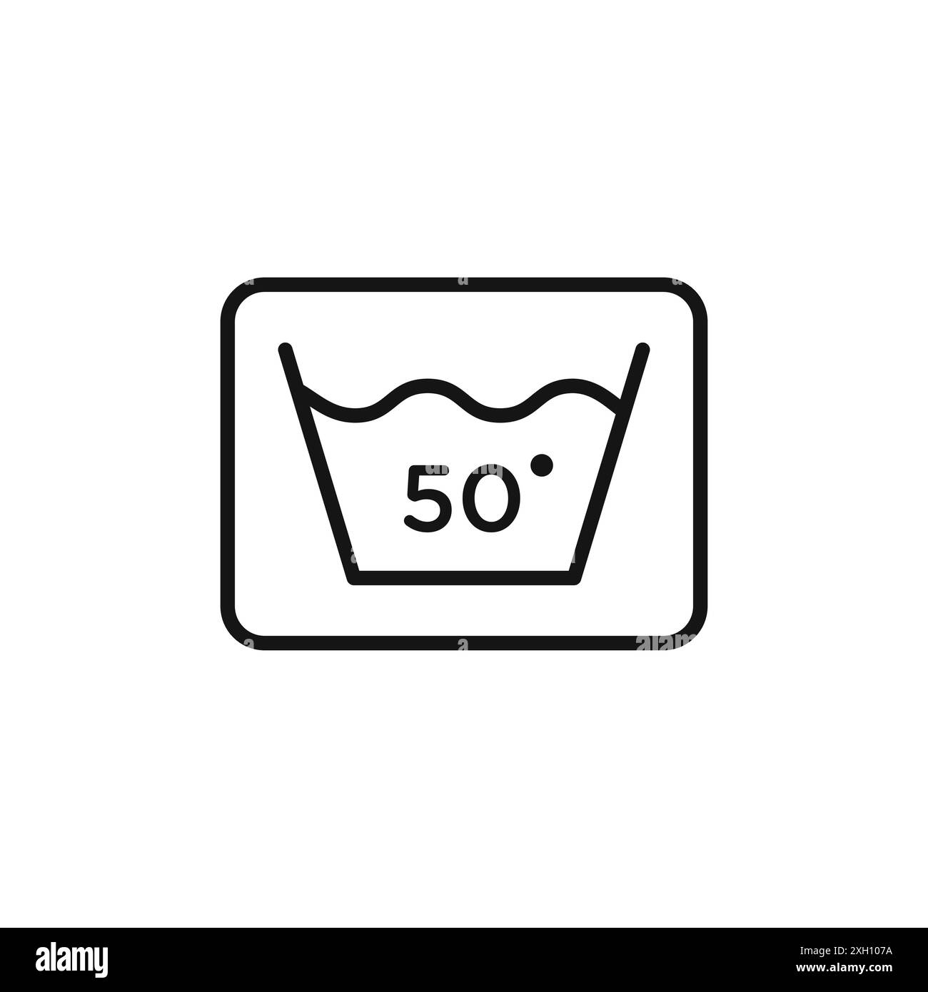 Clothing care icon logo sign vector outline in black and white color ...