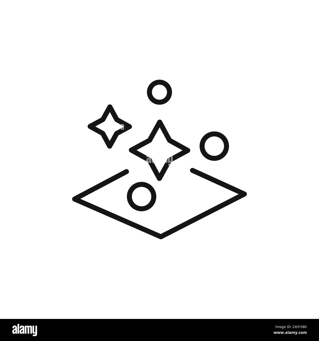 clean surface icon logo sign vector outline in black and white color ...