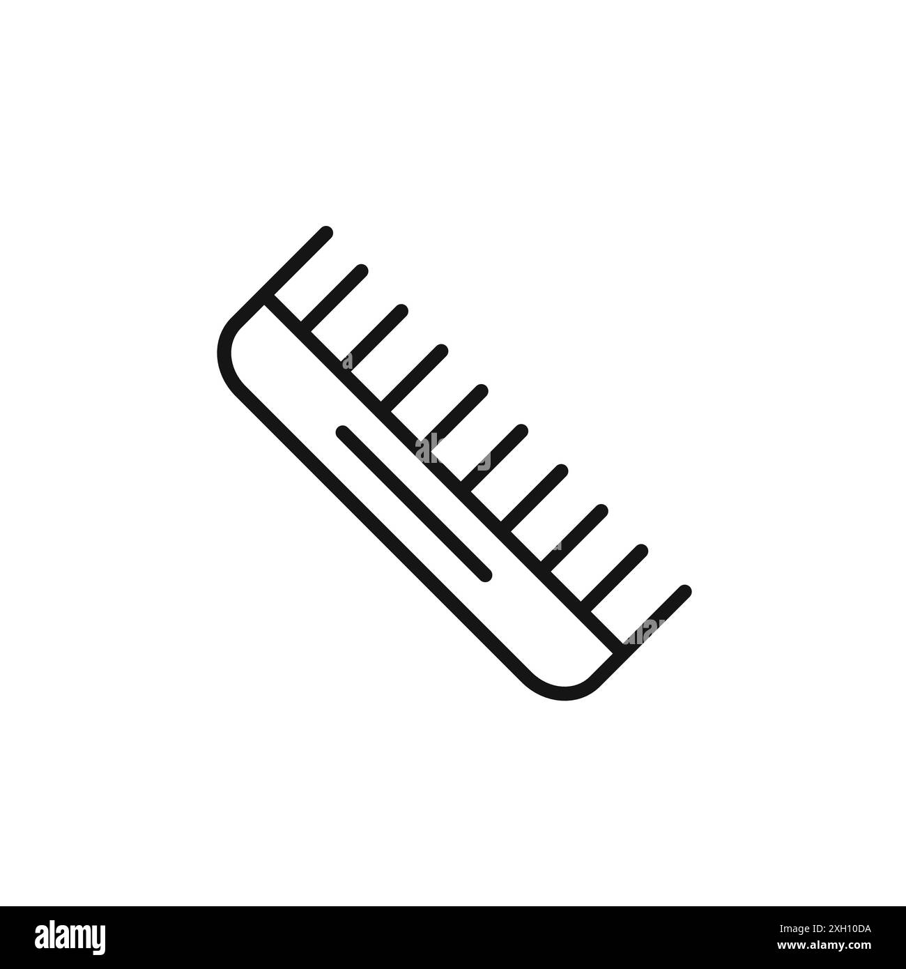 comb icon logo sign vector outline in black and white color Stock ...
