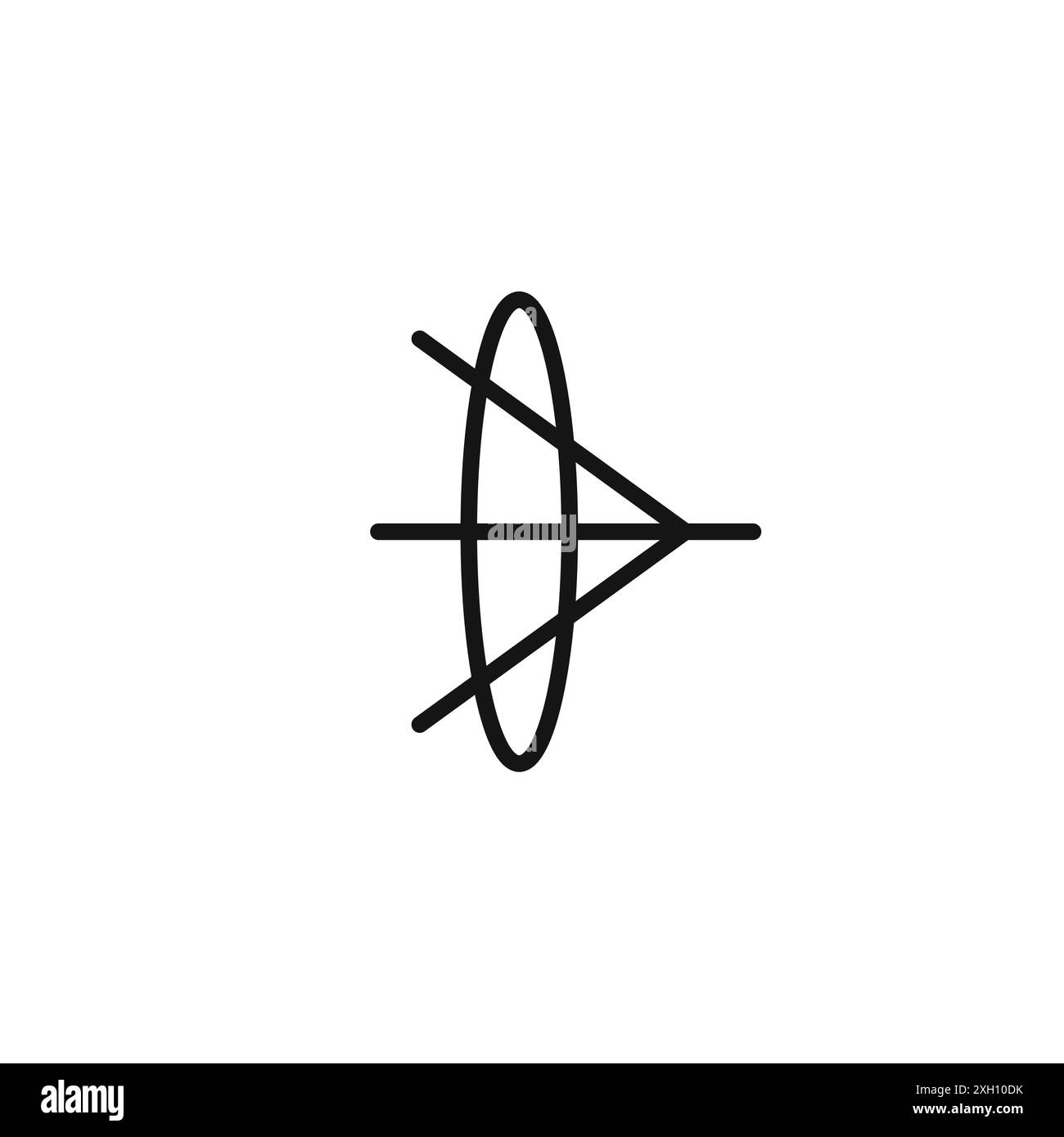 convex icon logo sign vector outline in black and white color Stock ...