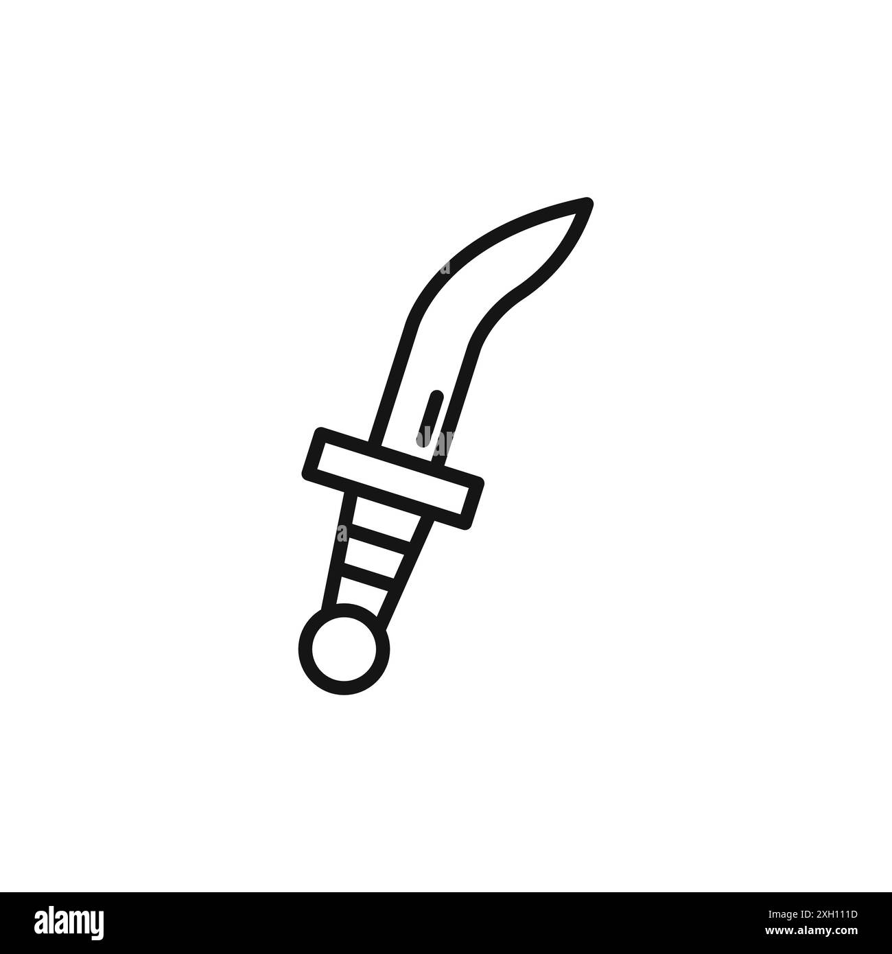 dagger icon logo sign vector outline in black and white color Stock ...