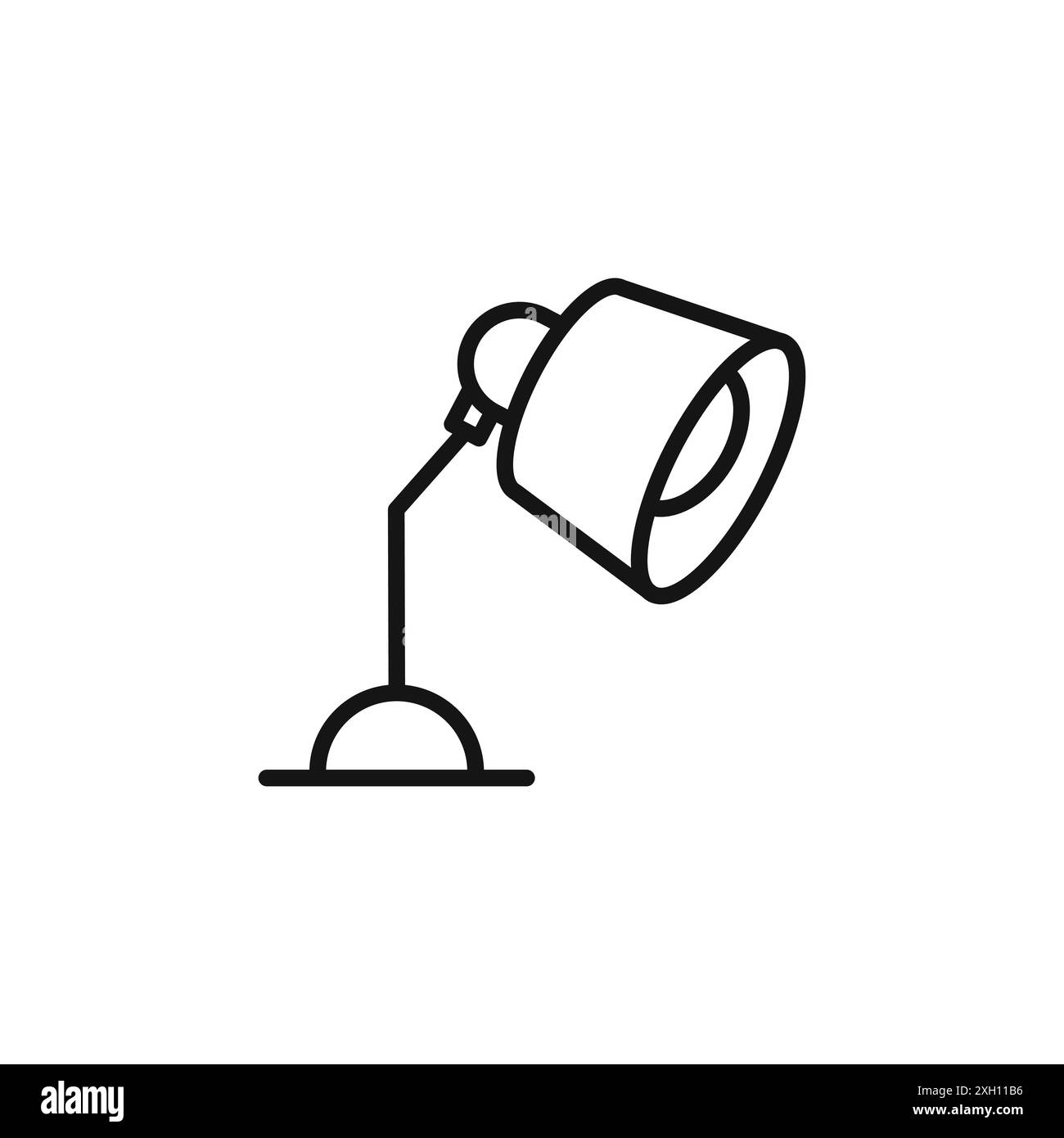 desk lamp icon logo sign vector outline in black and white color Stock ...