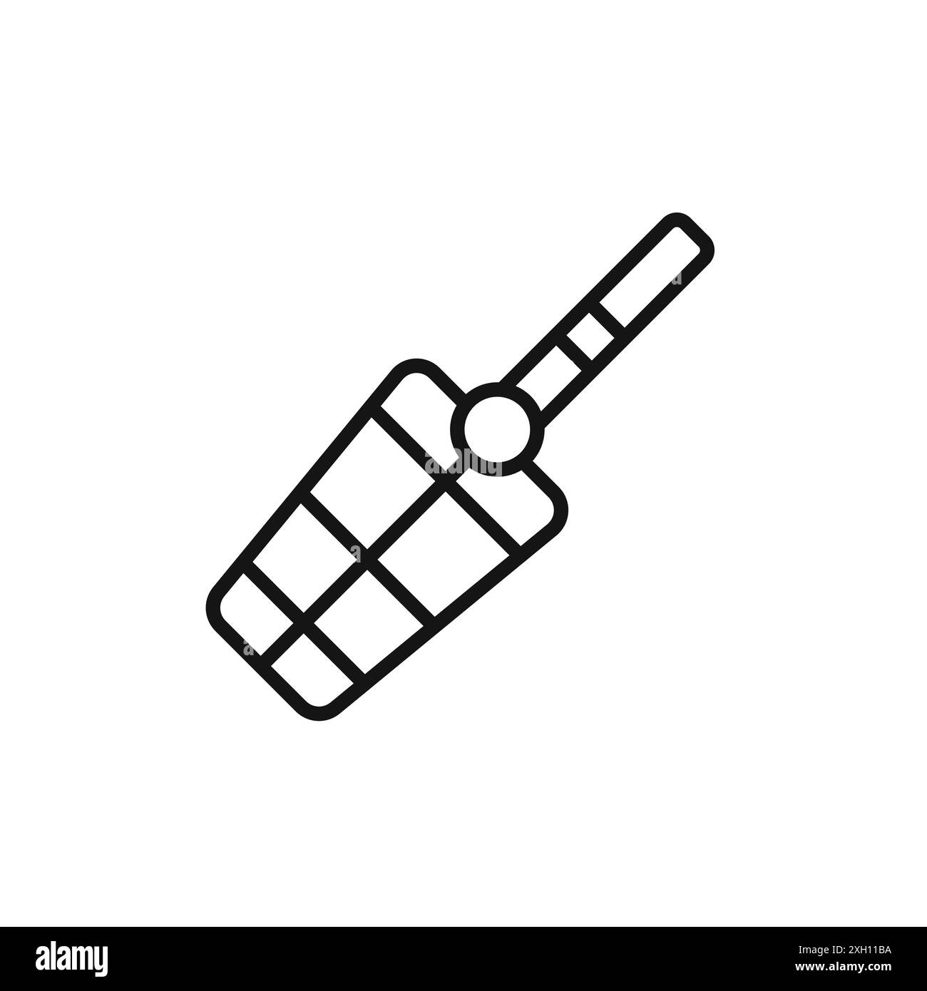 Dog muzzle icon logo sign vector outline in black and white color Stock ...