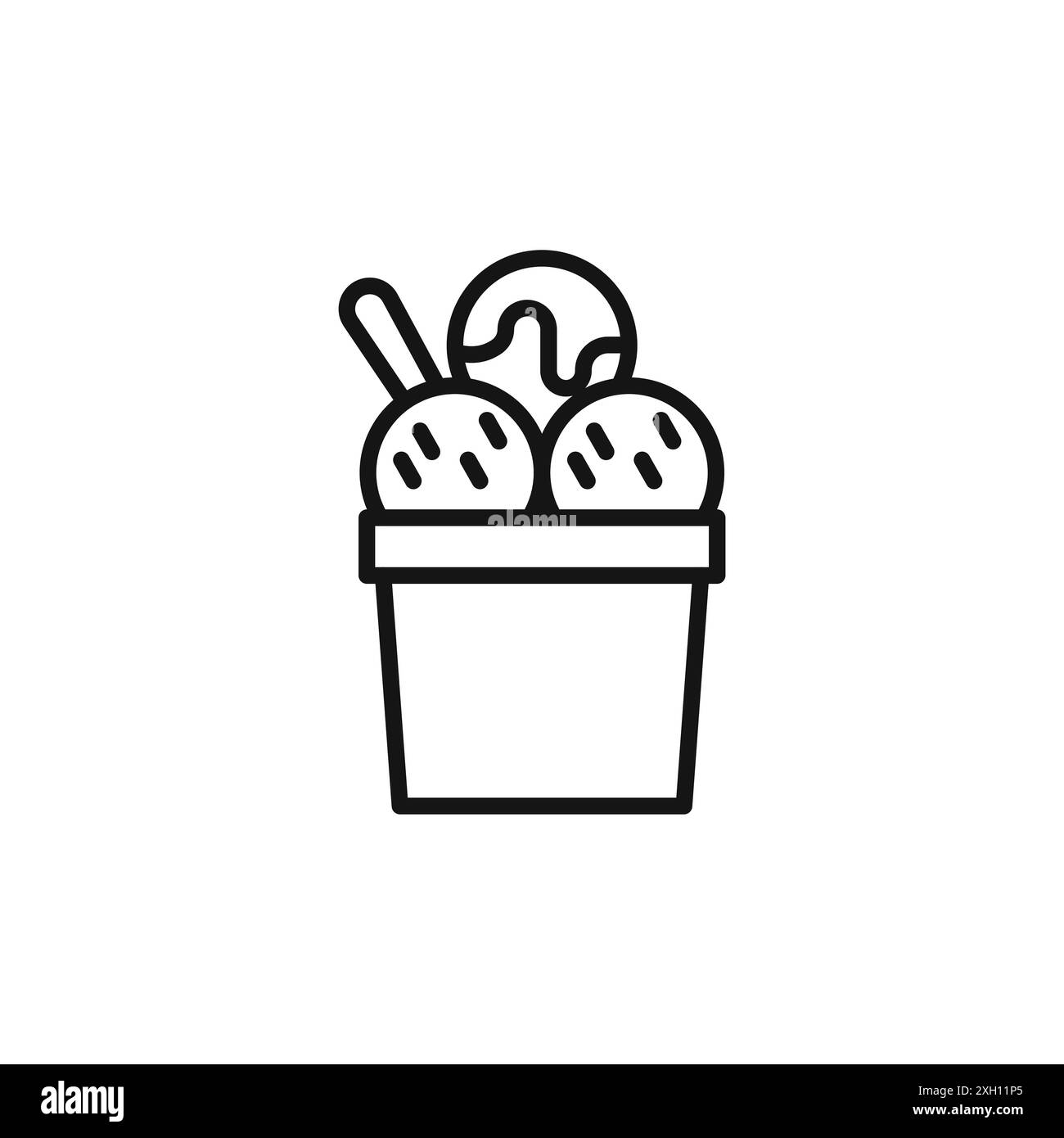 Summer gelato icon outline Stock Vector Images - Alamy