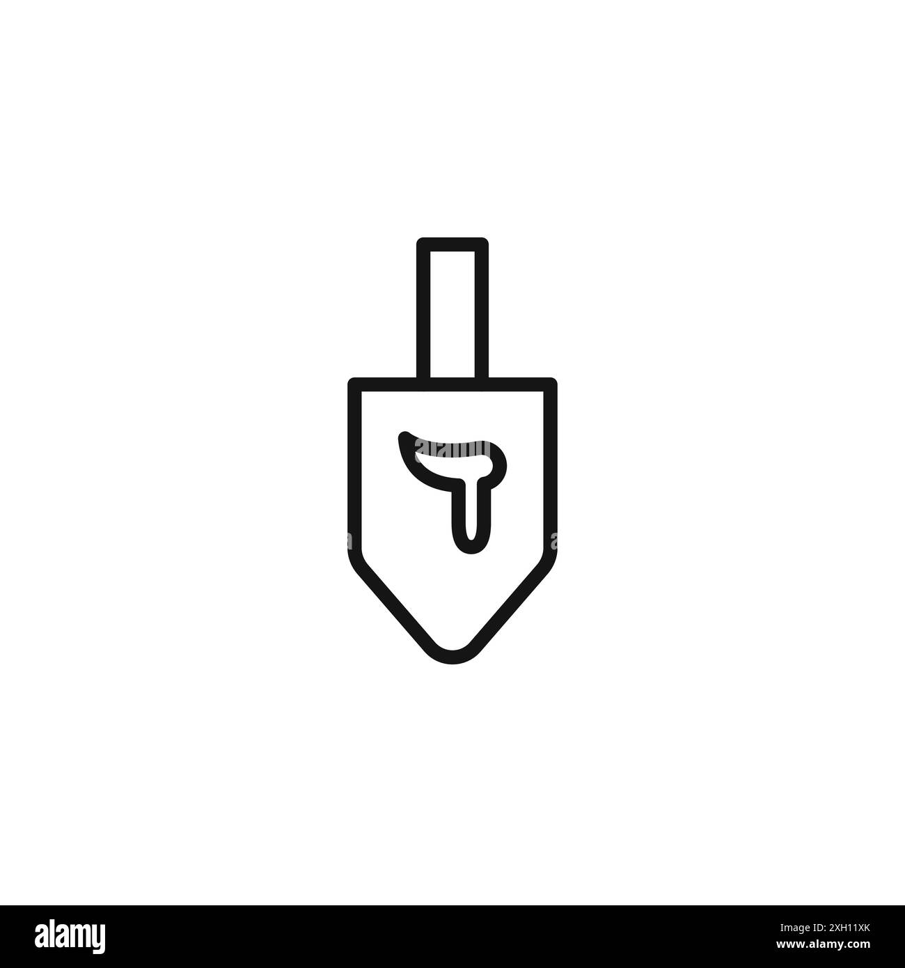 dreidel icon logo sign vector outline in black and white color Stock ...