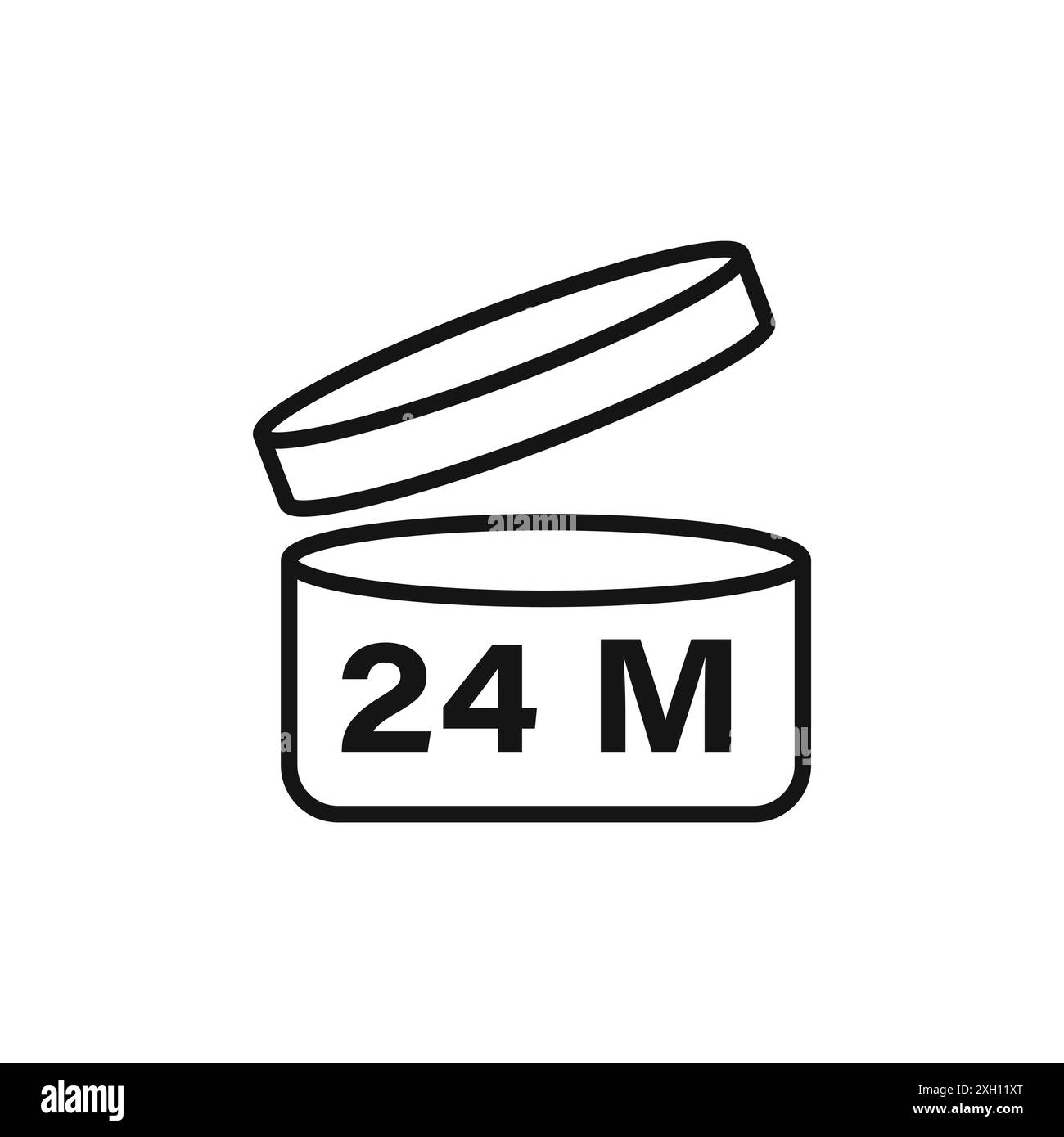 Expiration date icon logo sign vector outline in black and white color ...