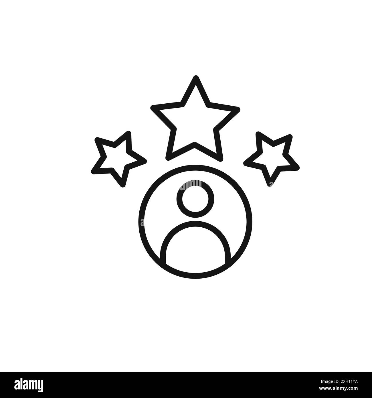 experience icon logo sign vector outline in black and white color Stock ...