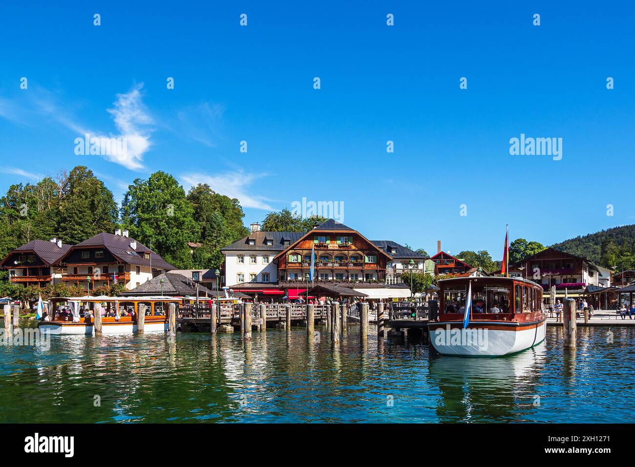View of Schoenau am Koenigssee in the Berchtesgadener Land region Stock ...
