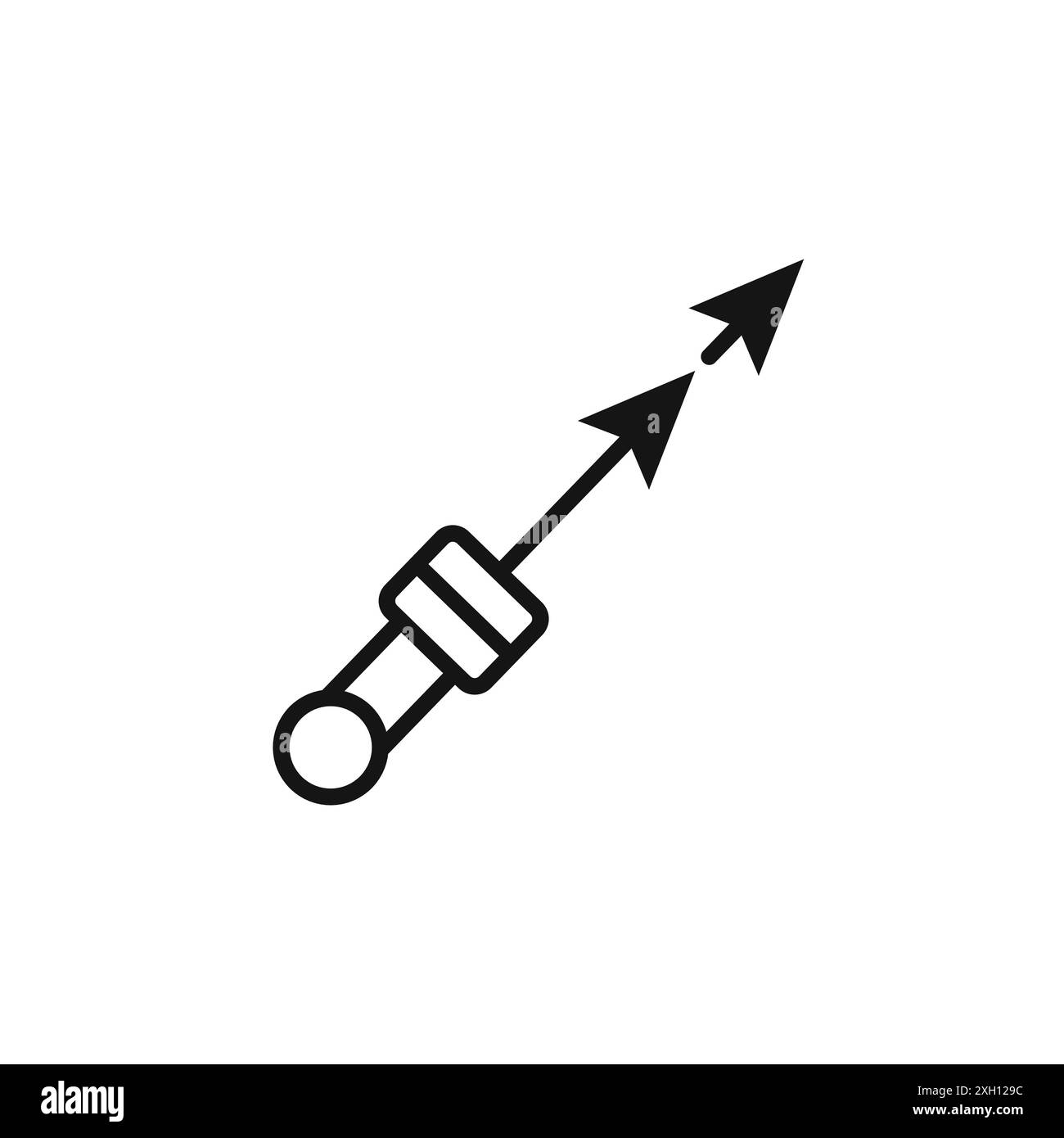 harpoon icon logo sign vector outline in black and white color Stock ...
