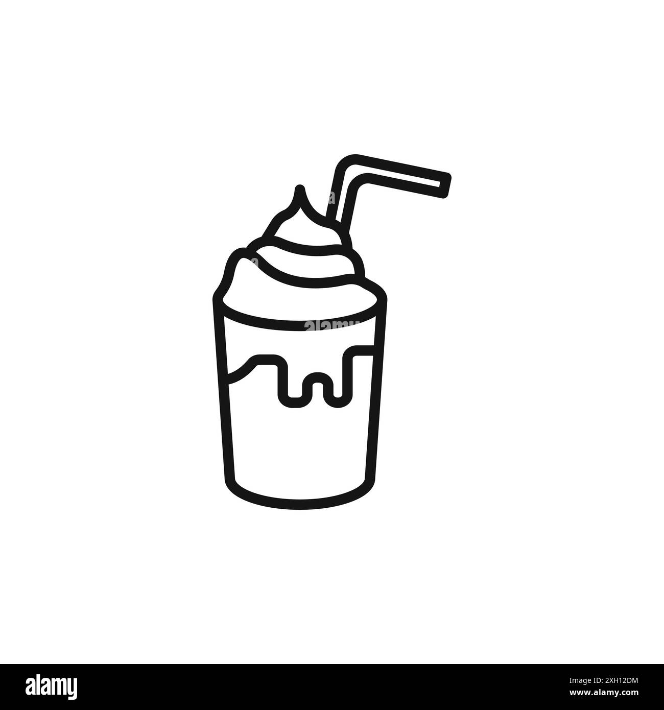 Frappe icon logo sign vector outline in black and white color Stock ...