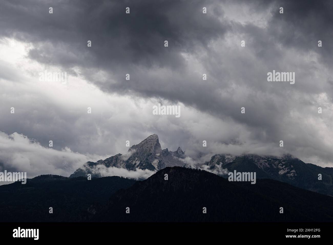 View of the Watzmann mountain in Berchtesgadener Land Stock Photo - Alamy