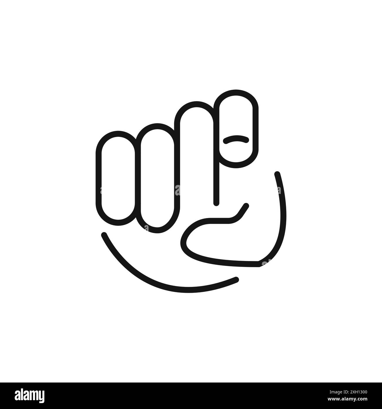 Index Finger pointing icon logo sign vector outline in black and white ...