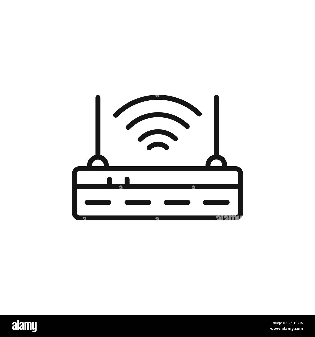 internet router icon logo sign vector outline in black and white color ...