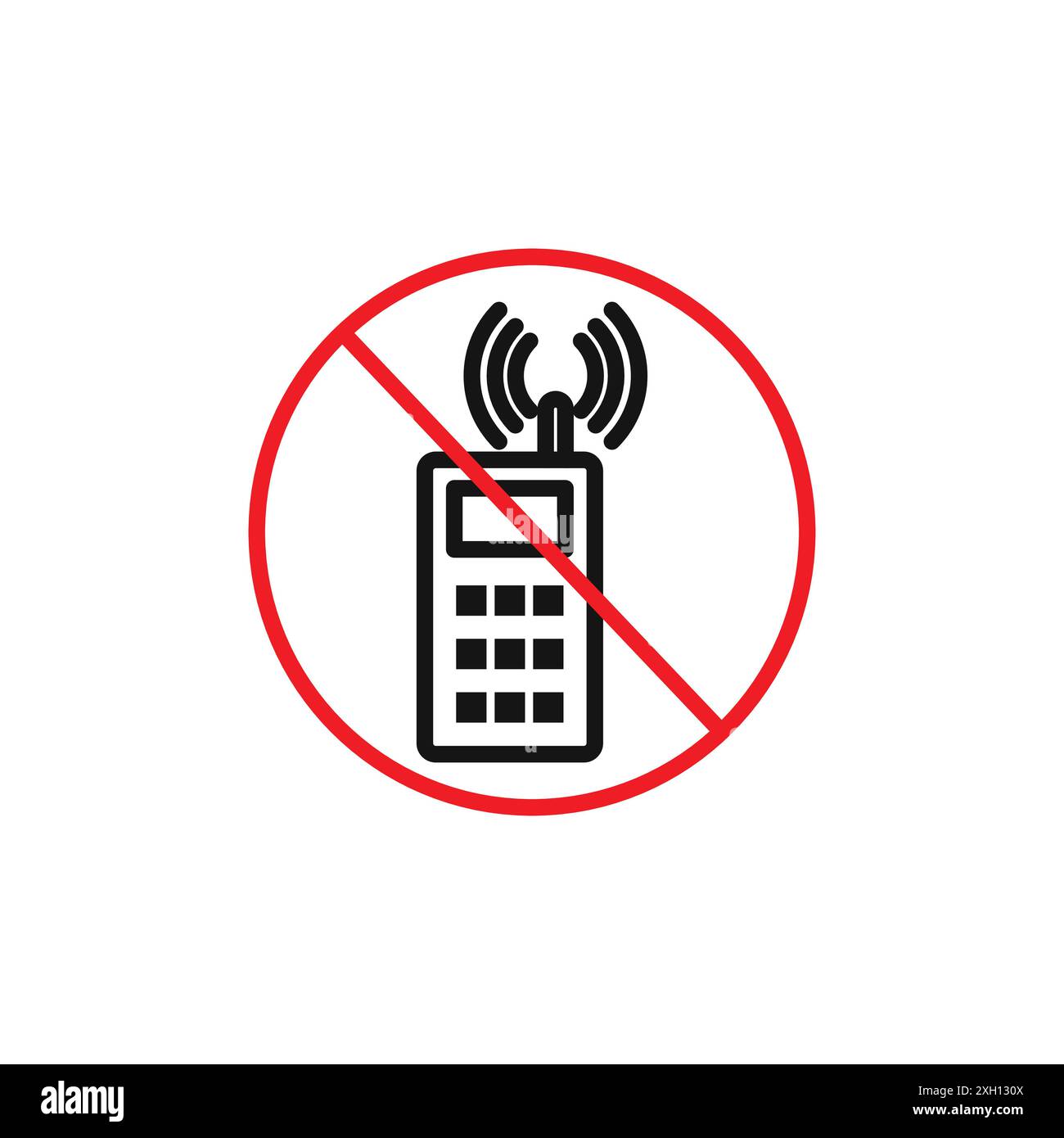 ISO 7010 No activated mobile phone icon logo sign vector outline in ...