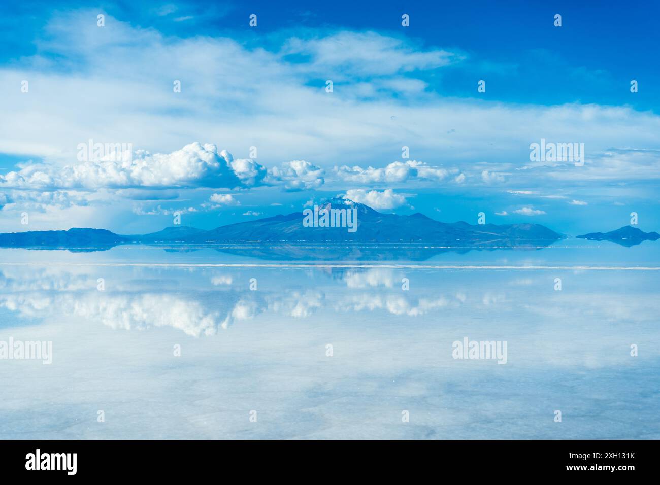 Uyuni Salt Flats. Altiplano, Bolivia. Rainy Season. Tunupa Volcano ...