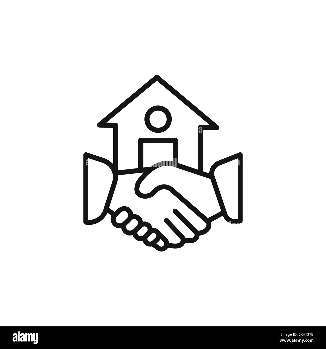 Home In Hands Logo Hand Holding House Stock Vector (Royalty Free)