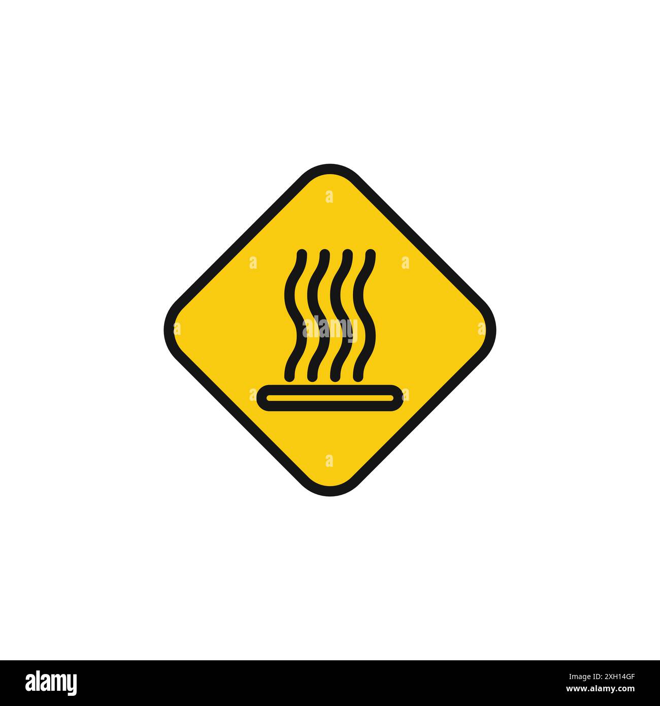 Hot surface do not touch danger sign icon logo sign vector outline in ...