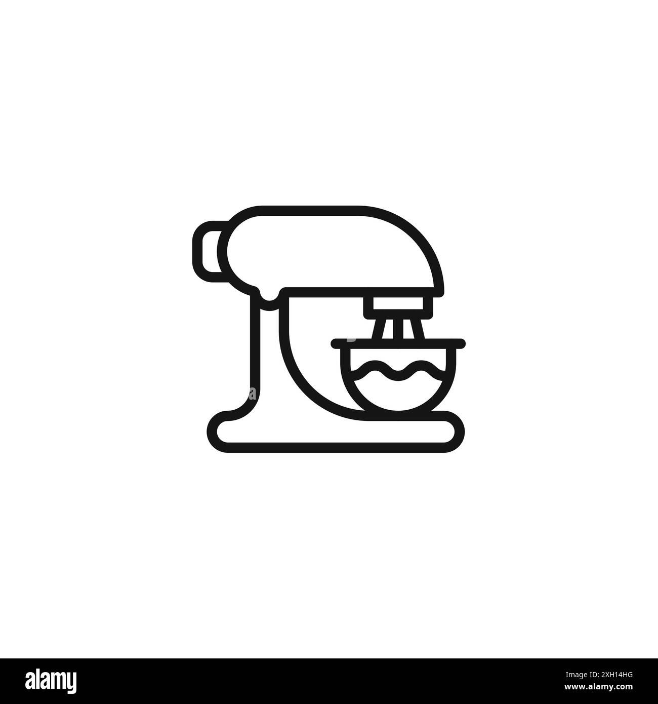 Mixer icon logo sign vector outline in black and white color Stock ...