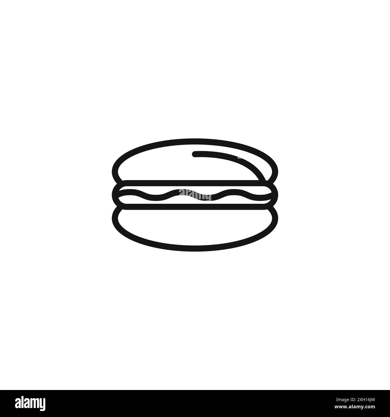 macarons icon logo sign vector outline in black and white color Stock ...