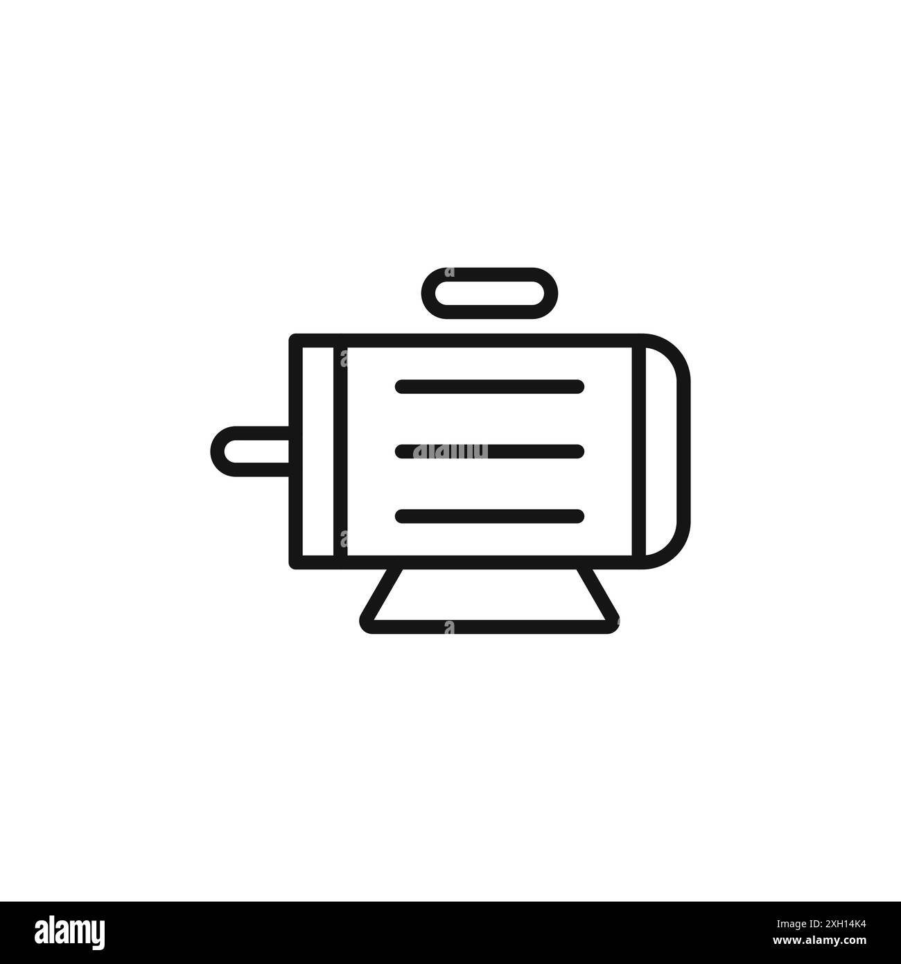 Motor icon logo sign vector outline in black and white color Stock ...