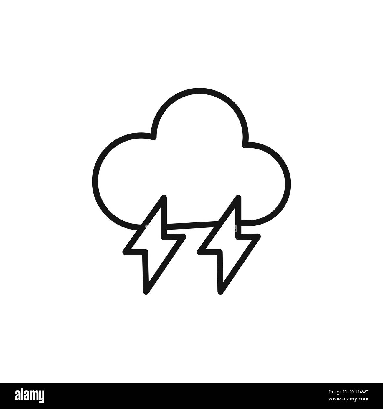 Storm lightning strike in dark Cut Out Stock Images & Pictures - Alamy