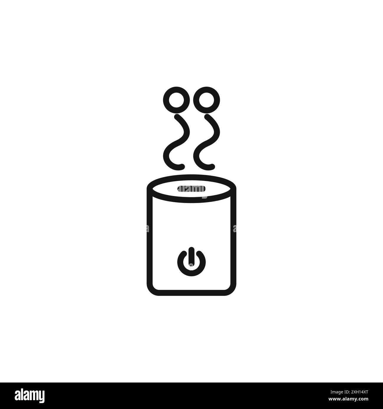Humidifier icon logo sign vector outline in black and white color Stock ...