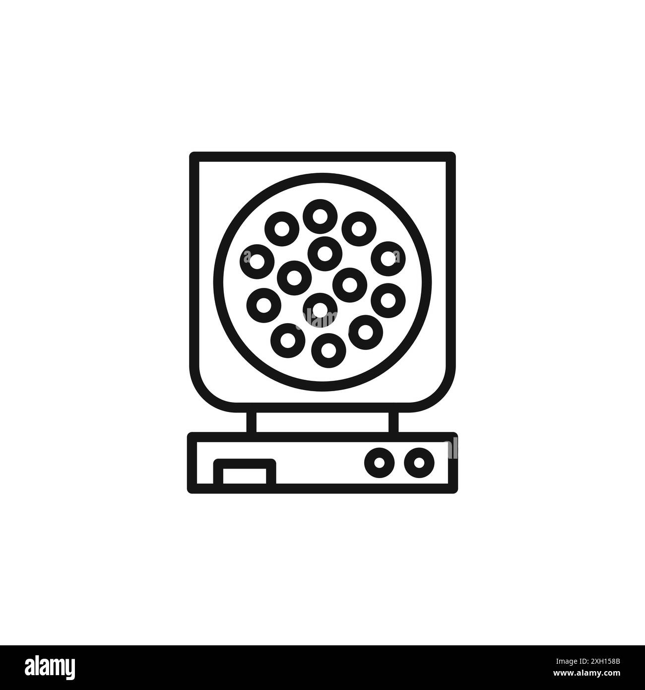 laser lamp icon logo sign vector outline in black and white color Stock ...