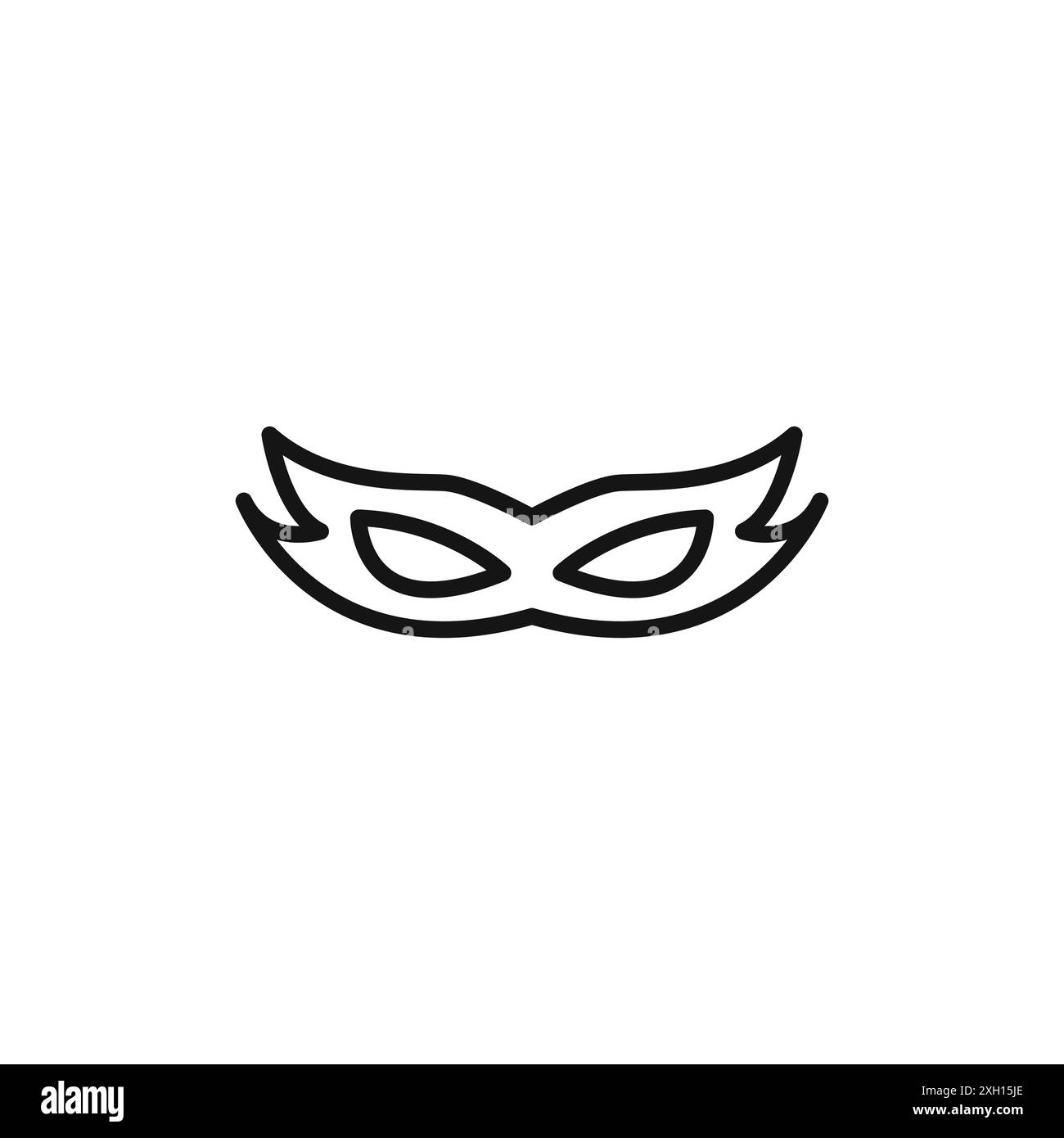 Mask icon logo sign vector outline in black and white color Stock ...
