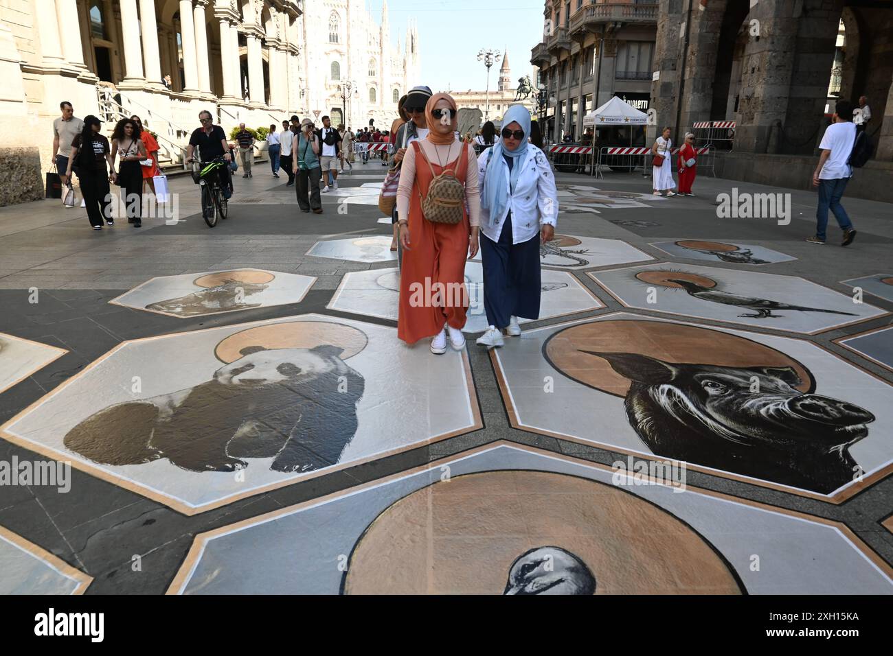 Milan, Italy BESTIARIO inauguration of the artistic installation by ...