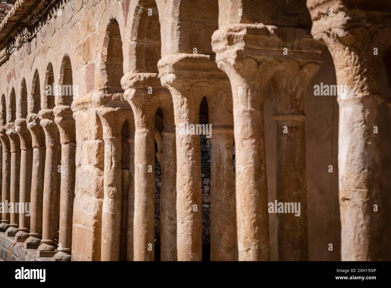 Arcaded gallery of semicircular arches on paired columns, Church of the ...