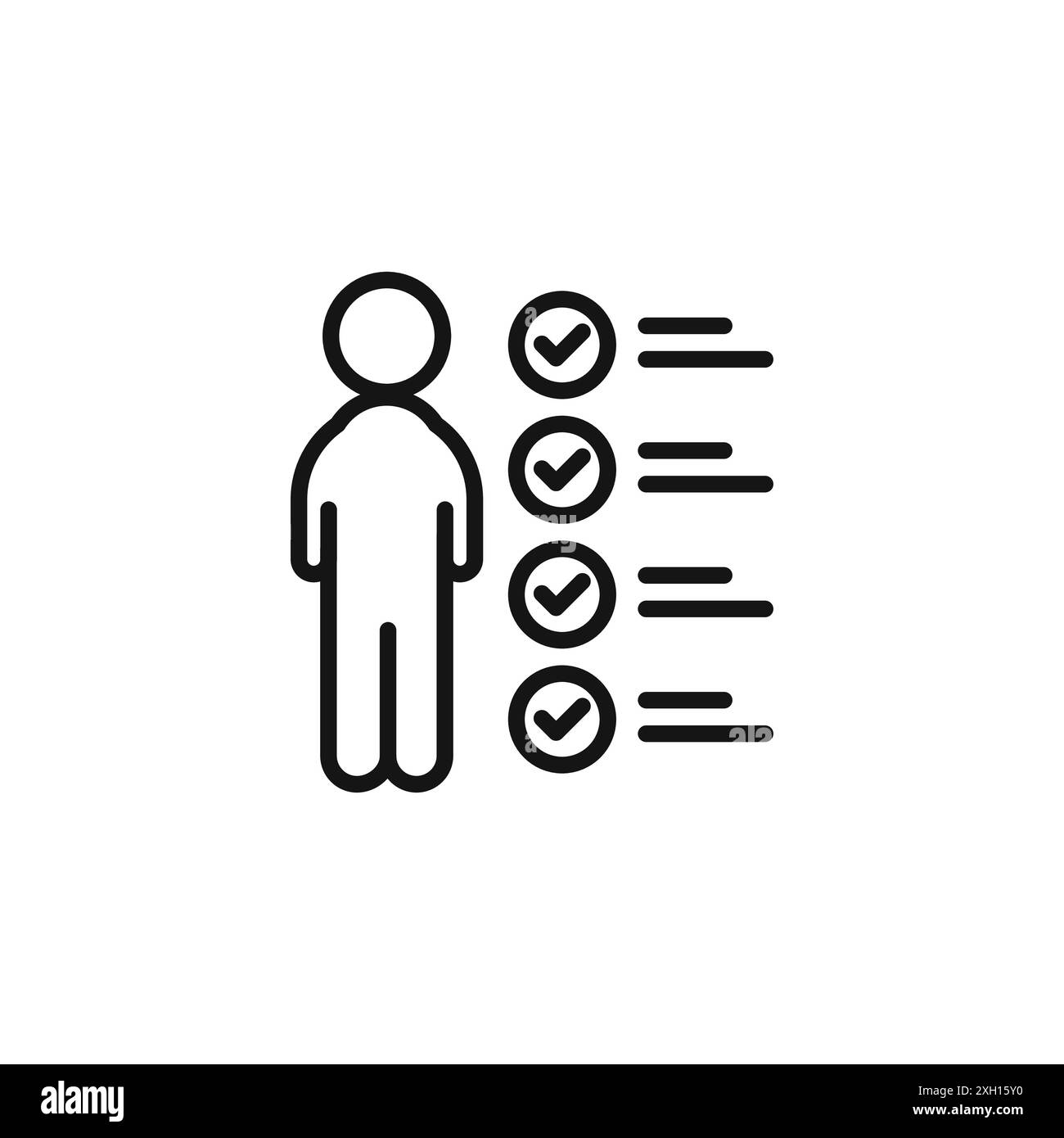 Personal Assessment icon logo sign vector outline in black and white ...