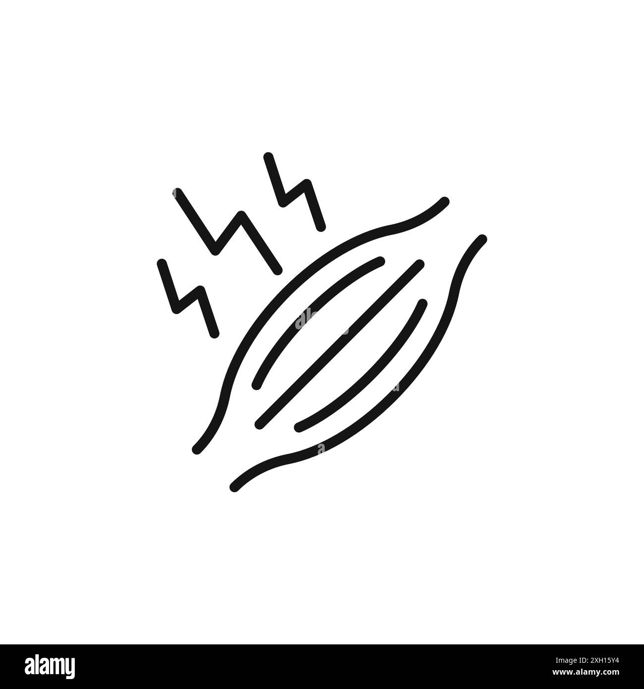 Muscle pain icon logo sign vector outline in black and white color ...