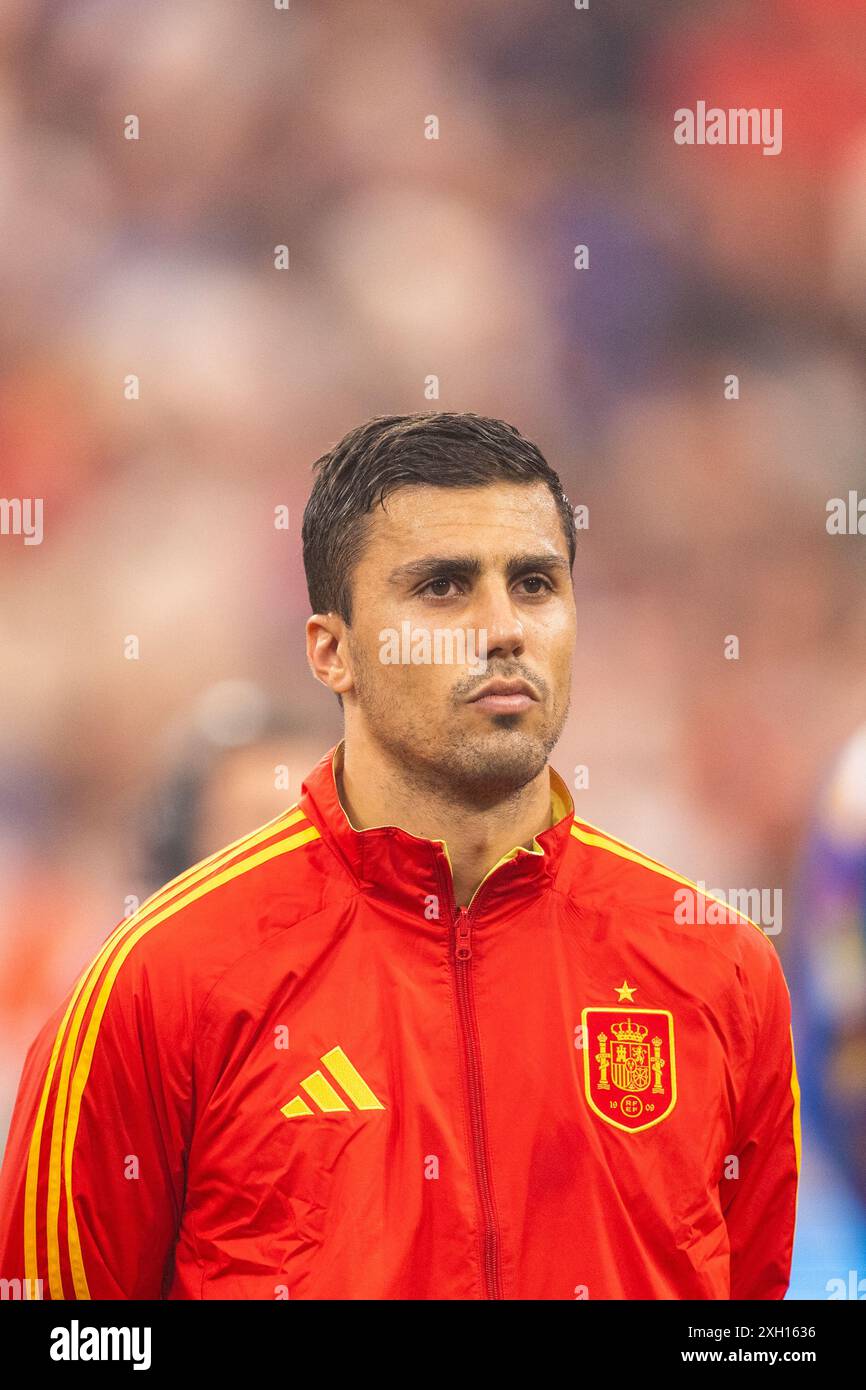 Munich, Germany. 09th, July 2024. Rodri of Spain seen during the UEFA ...