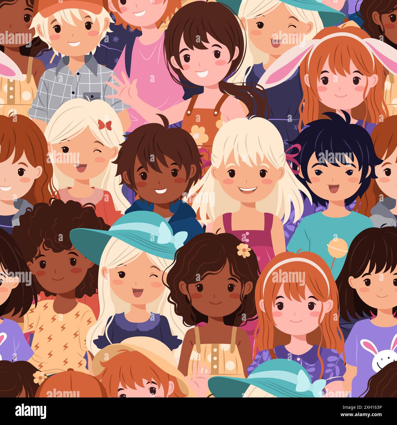 Crowded school kids Stock Vector Images - Alamy